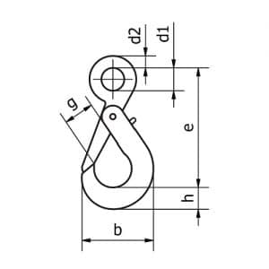 Beaver G80 Eye Self Locking Hook- Various Sizes – Safe Handling Solutions