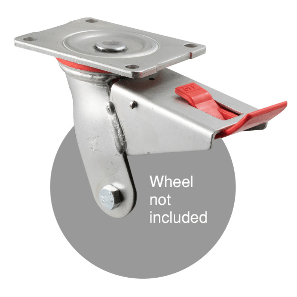 H Series zinc fork with North American (NA) swivel plate & total brake ...