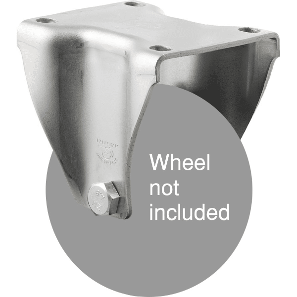 J Series fixed plate zinc fork for a 100mm wheel. – Safe Handling Solutions