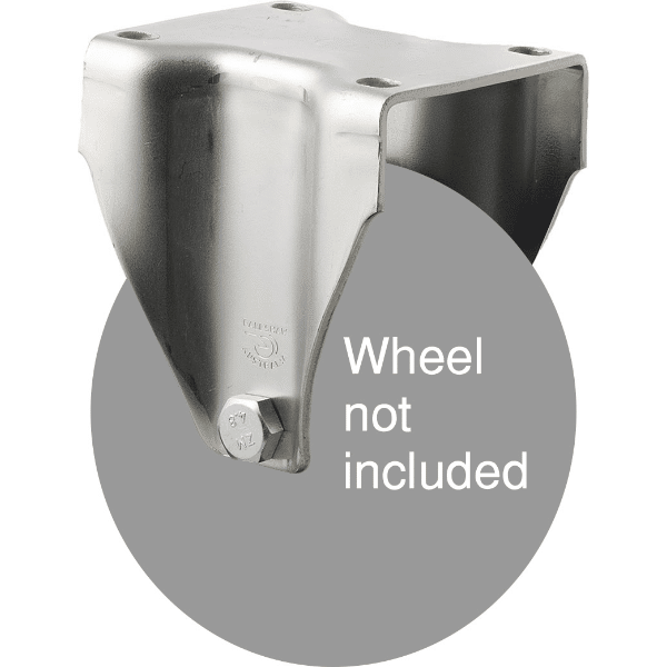 J Series fixed plate zinc fork for a 125mm wheel. – Safe Handling Solutions