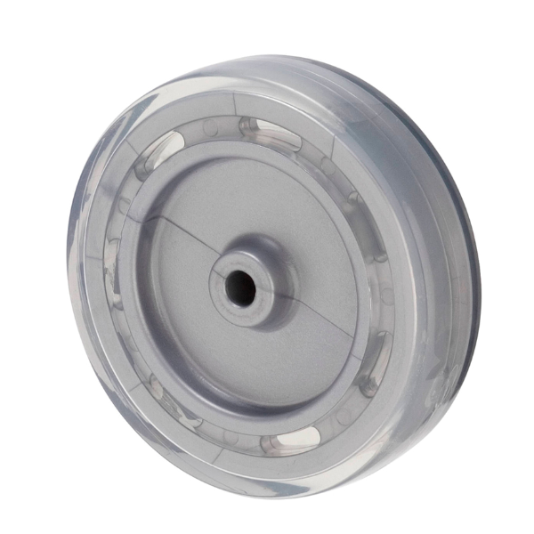Arc Series 75mm x 28mm x 23mm clear grey PVC wheel, 45 kg load rating ...