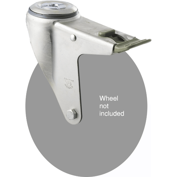 M Series, swivel bolt hole zinc fork, direction lock for a 175mm x 28mm ...