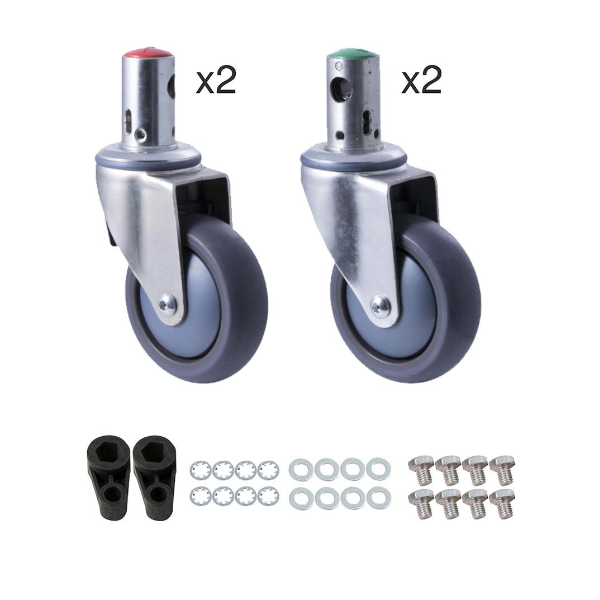 M Series central locking medical castor set,Thermoplastic elastomer ...