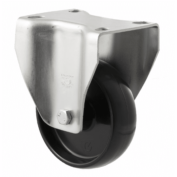 M Series castor, 100mm black nylon wheel, fixed North American (NA ...