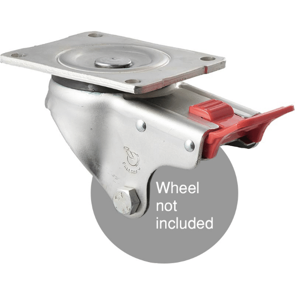 O Series, swivel plate, total brake, fork for a 100mm wheel – Safe ...