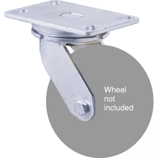 X Series swivel zinc plate castor fork for 150mm diameter wheel, heavy ...