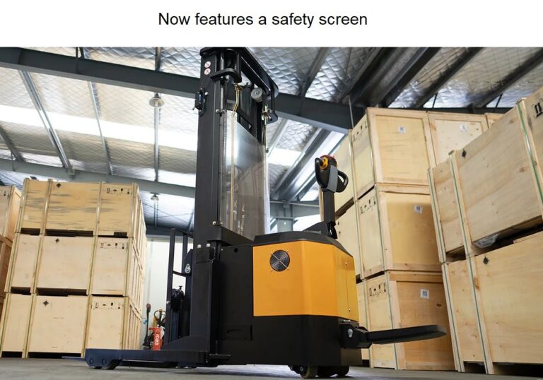 FULL ELECTRIC WALKIE REACH STACKER- 1500KG CAPACITY / 5.5M LIFT – Safe ...